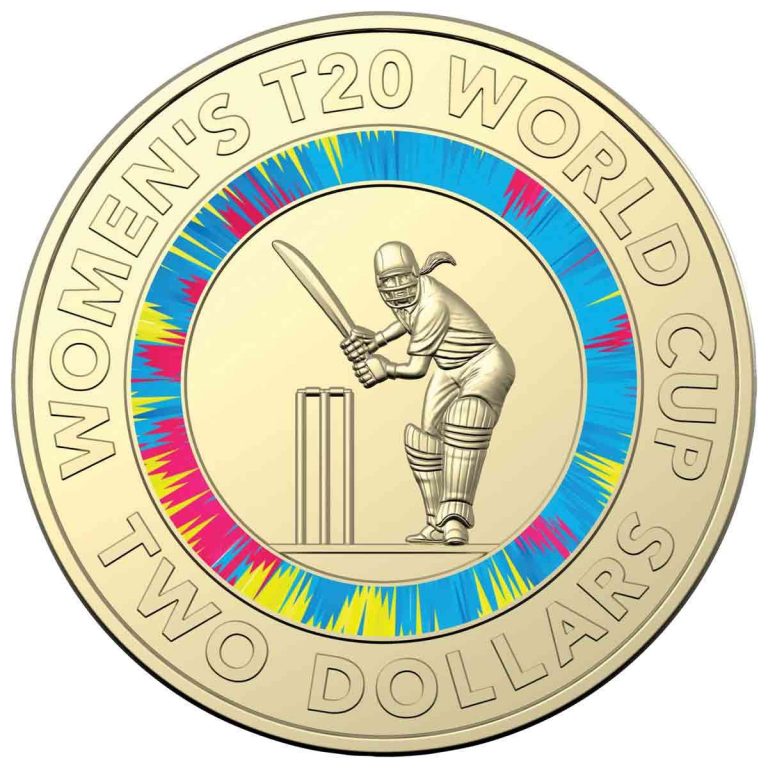 2020 $2 ICC Cricket Women’s T20 World Cup Al-Br Coloured Uncirculated ...