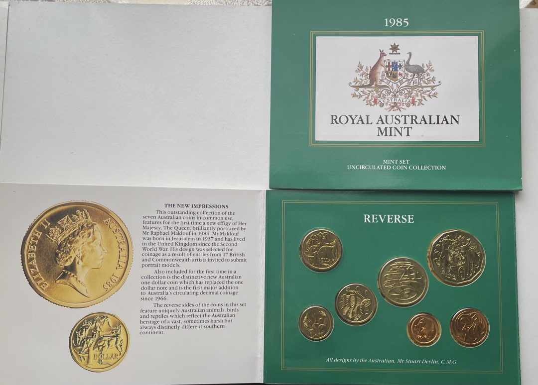 1985 Uncirculated 7 coin Mint Set | Southern Cross Coins