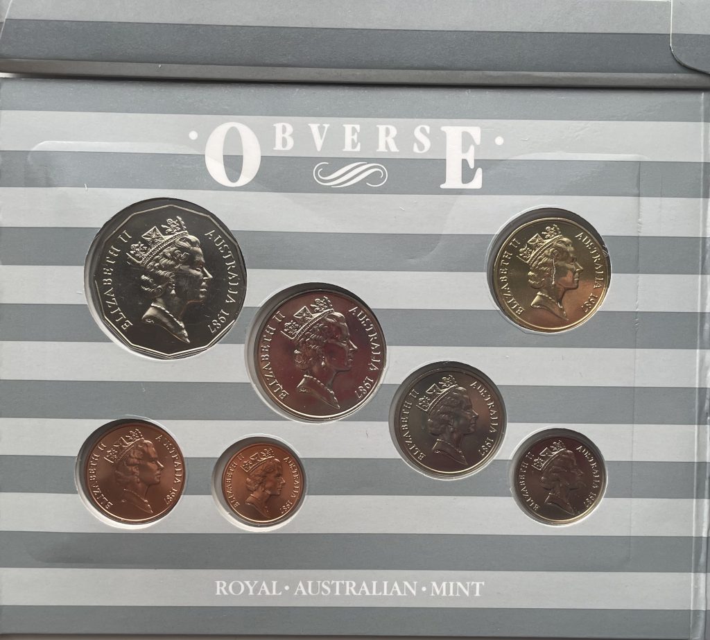 1987 7 coin Uncirculated Mint Set | Southern Cross Coins