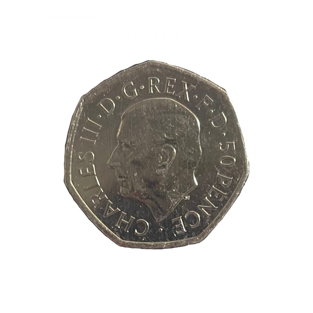 Great Britain 2022 50 pence with King Charles III portrait ...