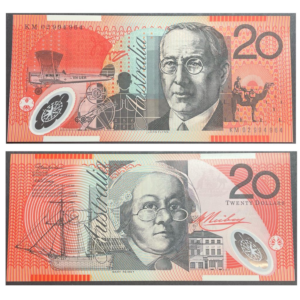 2002 $20 Polymer MacFarlane Henry Signatures last Prefix KM02 note ...
