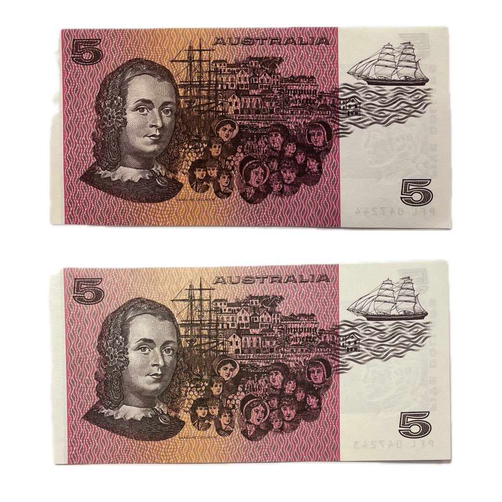 1979 $5 Johnston Stone Consecutive pair – Uncirculated | Southern Cross ...