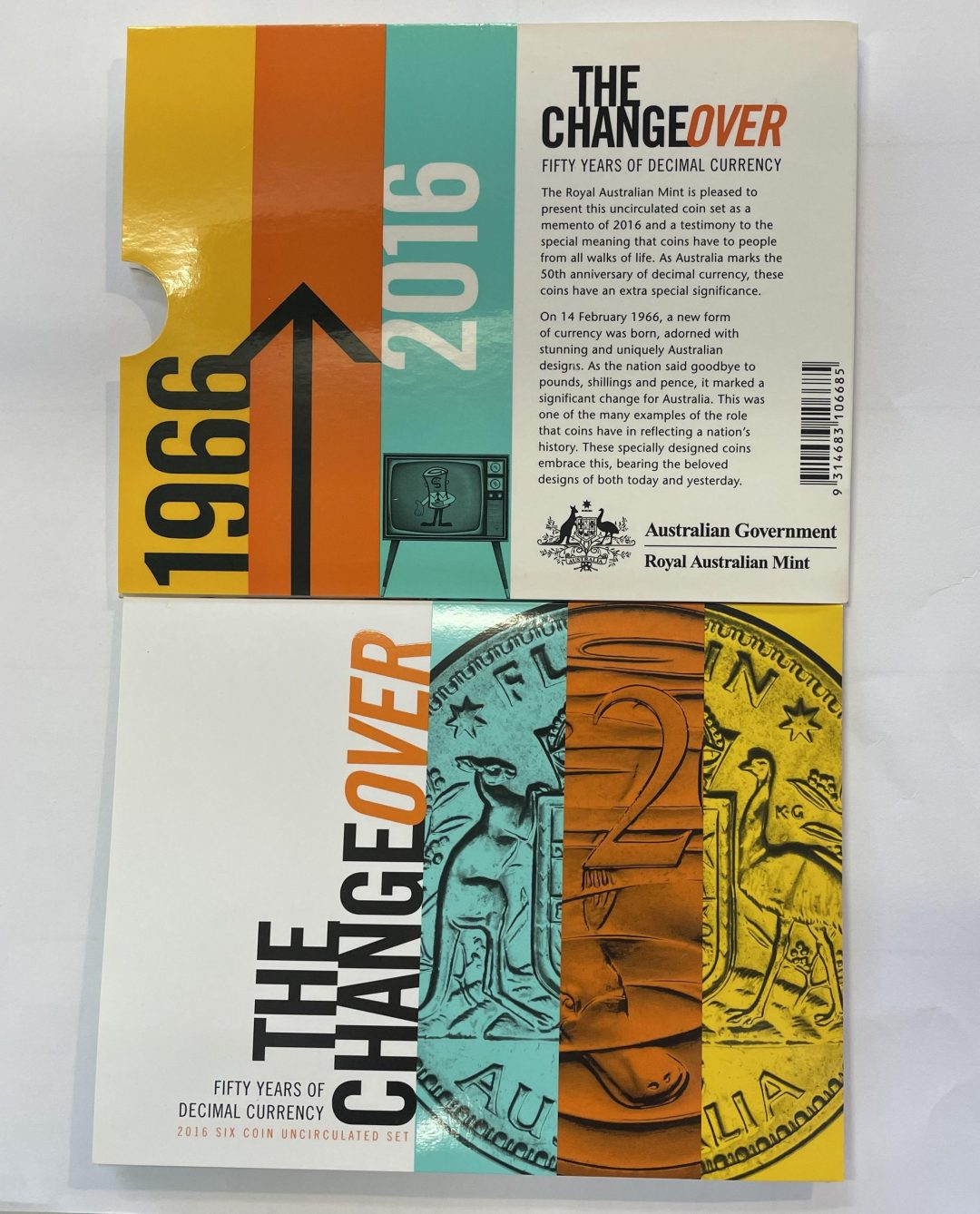 2016 Fifty Years of Decimal Currency ‘The Changeover’ 6-coin Mint Set ...