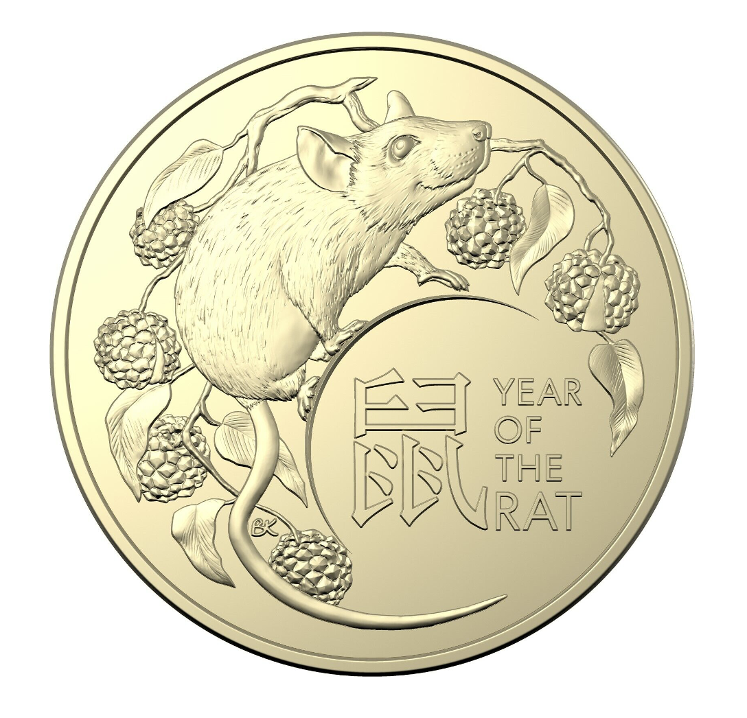 2020 2 x $1 Lunar Series – Rat uncirculated coin set | Southern Cross Coins