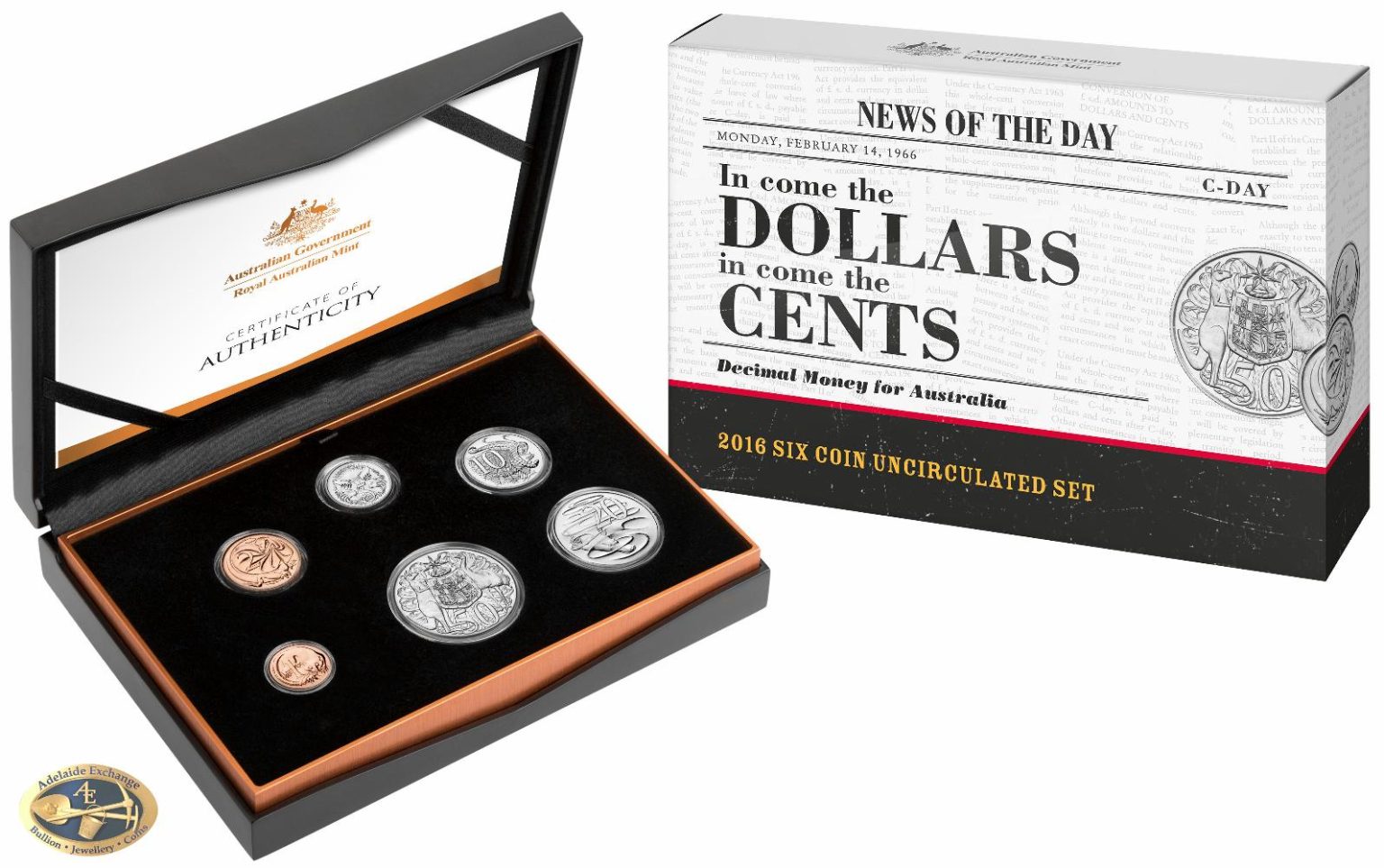 2016 In come the Dollars, in come the Cents, Six Coin Uncirculated Set ...
